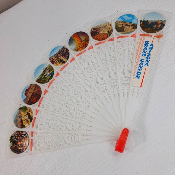 Other | Vintage Grand Canyon Arizona Souvenir Fan Plastic Travel ...